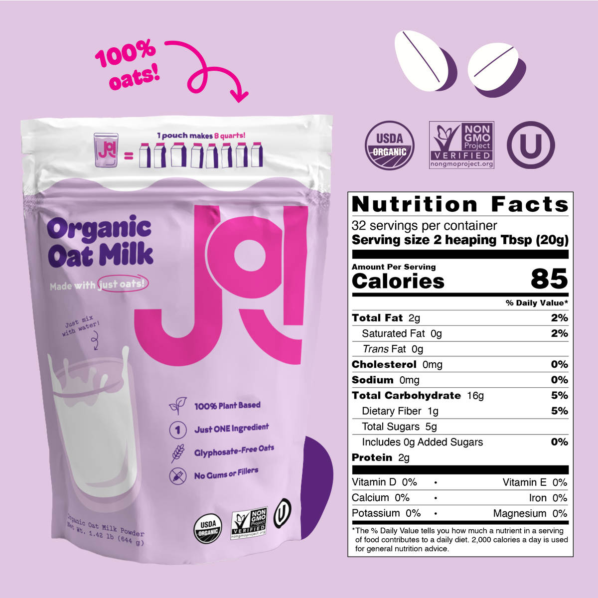 Instant Organic Oat Milk, 2-Pack - JOI